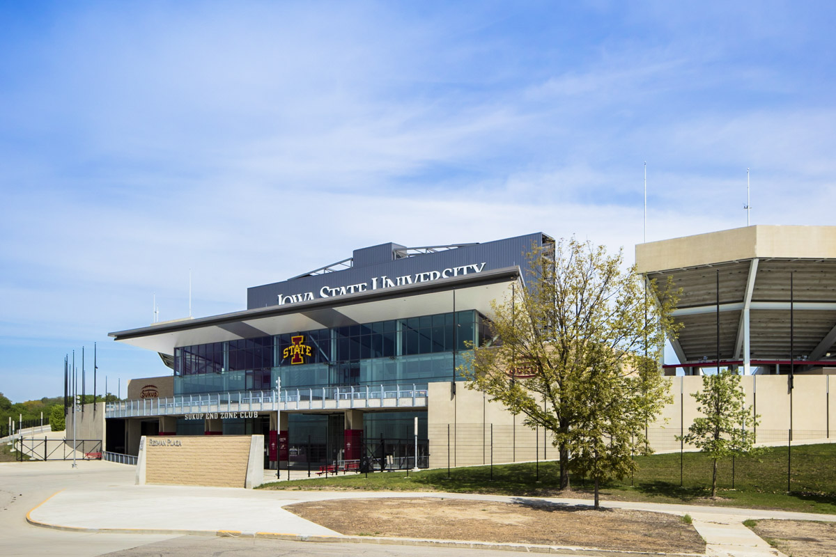 ISU Iowa State University Jack Trice Football Stadium South End Zone ...
